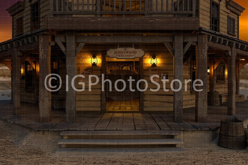 Wild West Saloon Digital Backgrounds, Old Western Saloon, Cowboy ...