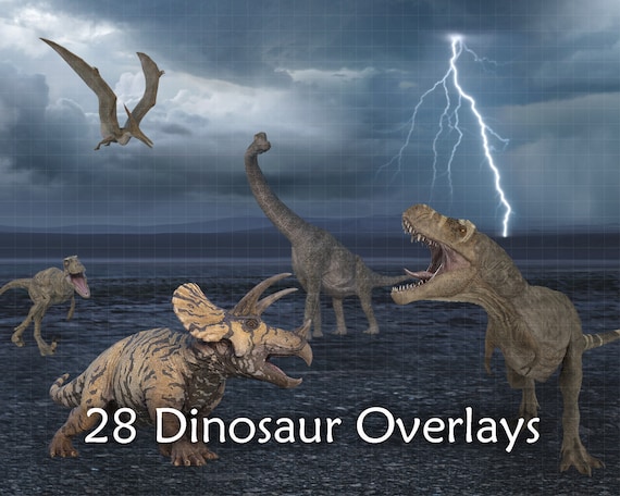 28 Dinosaur Digital Overlays Dinosaurs PNG Clipart T-rex - Etsy