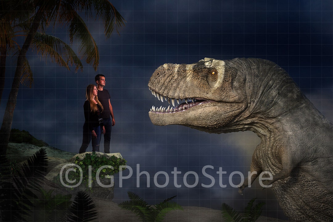T-rex Digital Backdrop, Dinosaur Digital Background, Photoshop Backdrop ...