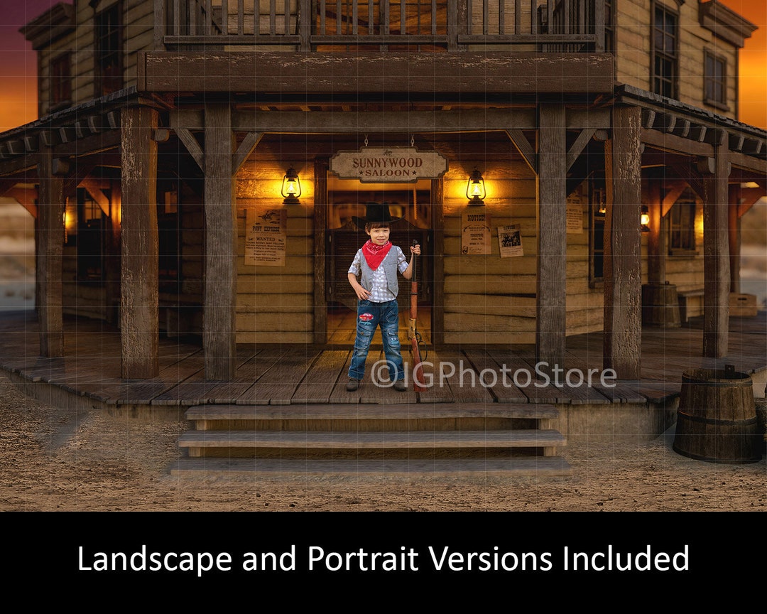 Wild West Saloon Digital Backgrounds, Old Western Saloon, Cowboy ...