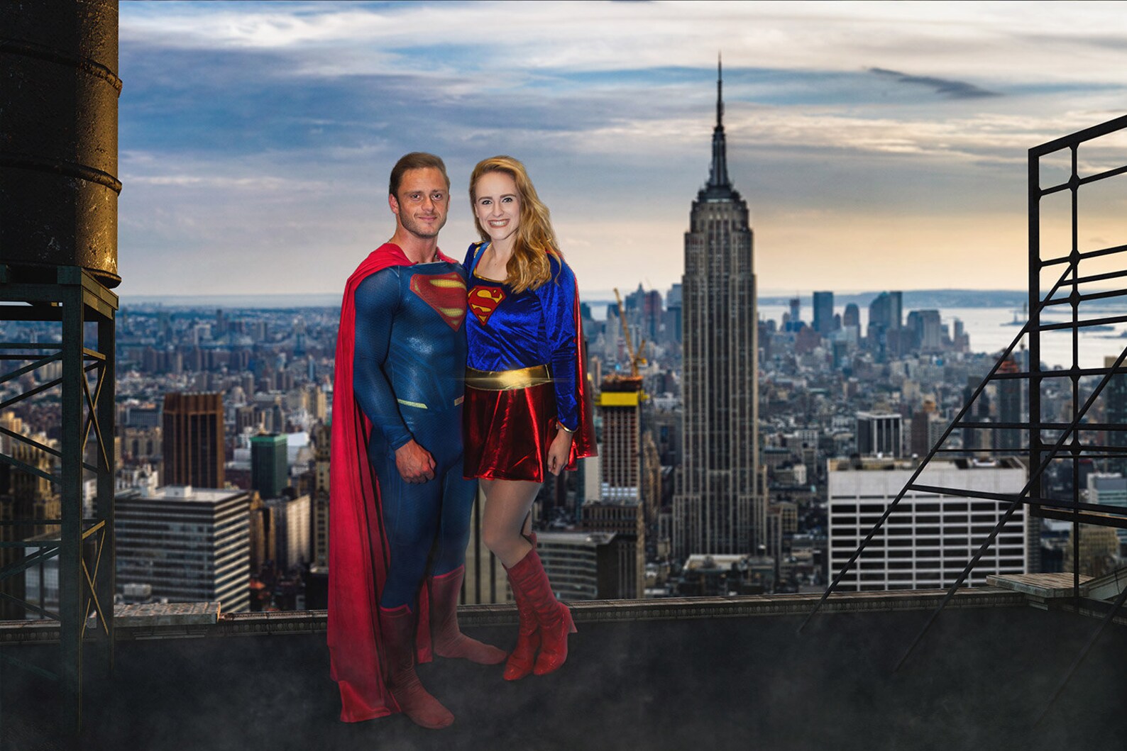 Superhero Cosplay Backdrop New York City Rooftop Digital - Etsy