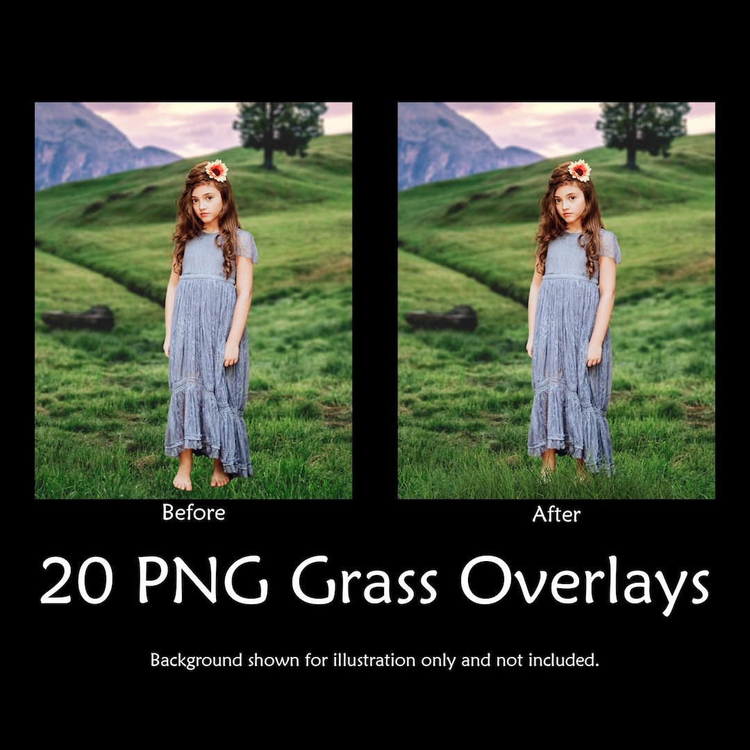 Grass Overlays, Transparent PNG Digital Grass for Composite Photo Edits ...