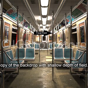 Underground Subway Train Carriage Digital Backdrop, Tube Train ...