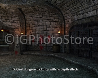 Dungeon Backgrounds Digital Backdrops Fantasy Cosplay | Etsy