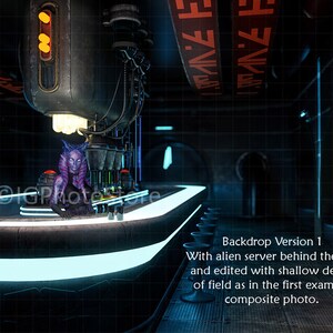 Alien Sci-fi Bar Digital Backdrop, Futuristic Cyberpunk Cosplay Photo ...