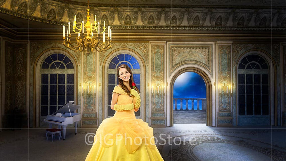 Beauty Backdrop Belle and the Beast Background Ballroom | Etsy UK