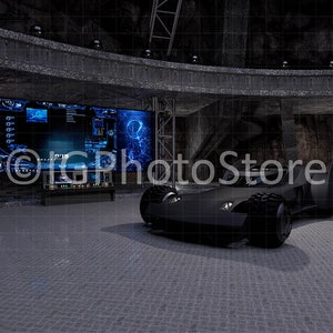 Superhero Underground Base Background, Bat Cave Digital Backdrop ...