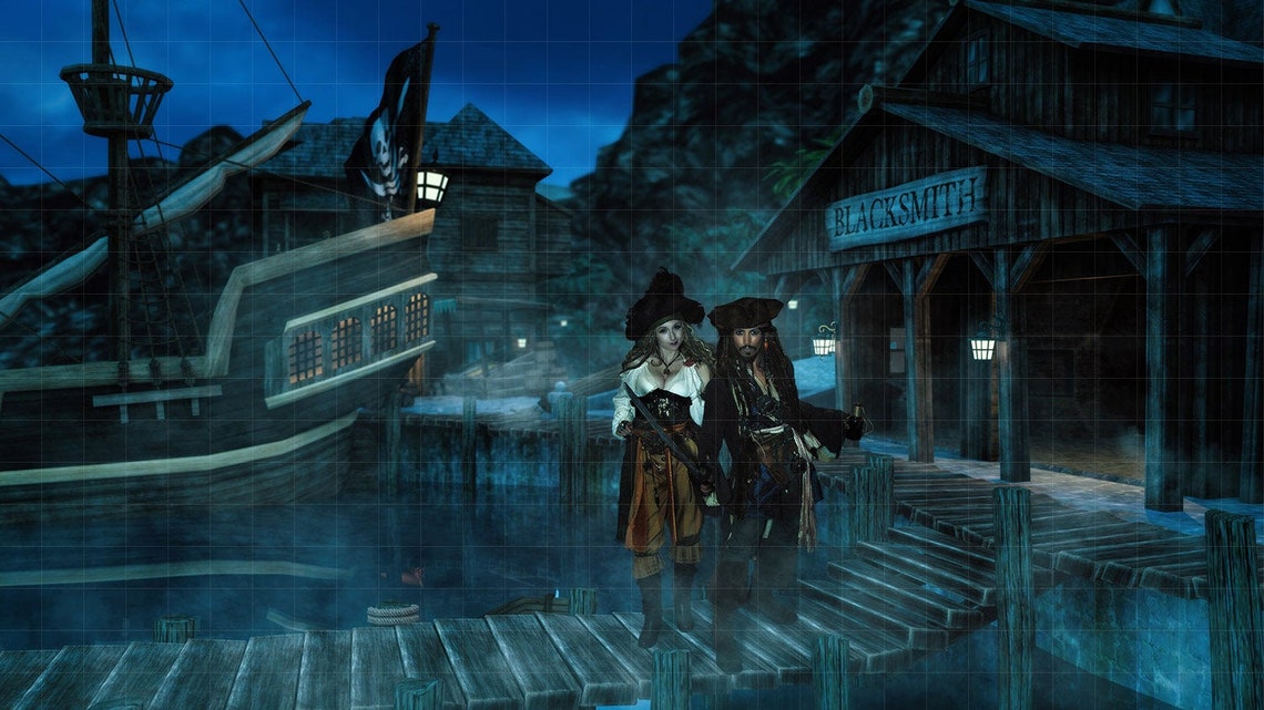 Pirate Digital Background Pirates Ship Backdrop Black Sails - Etsy