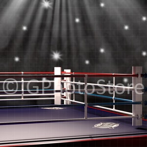 Boxing Ring or Wrestling Ring Digital Backdrop, Sports Background for ...