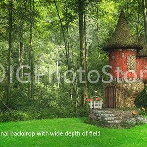 Fairy Backdrop, Fairy House Digital Background, Fantasy Portrait ...
