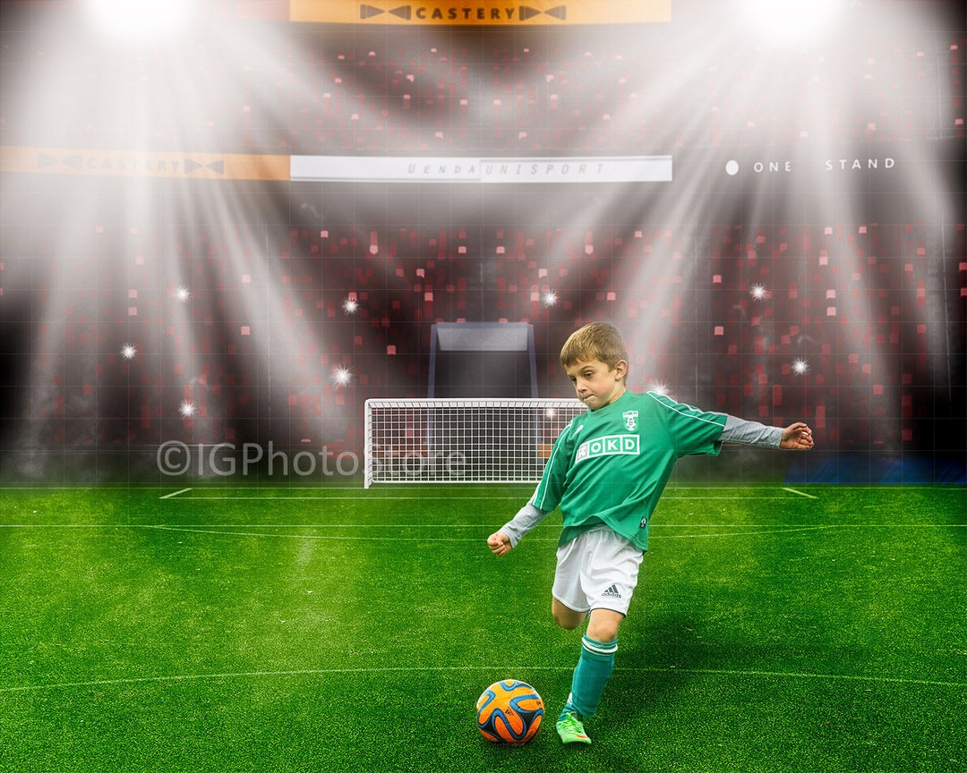 3 Football Stadium Digital Backdrops, Soccer Digital Background ...