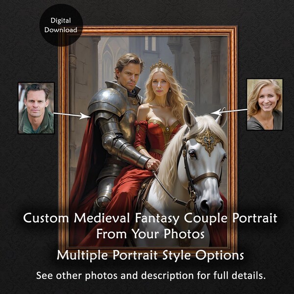 Medieval Couple Portraits - Etsy