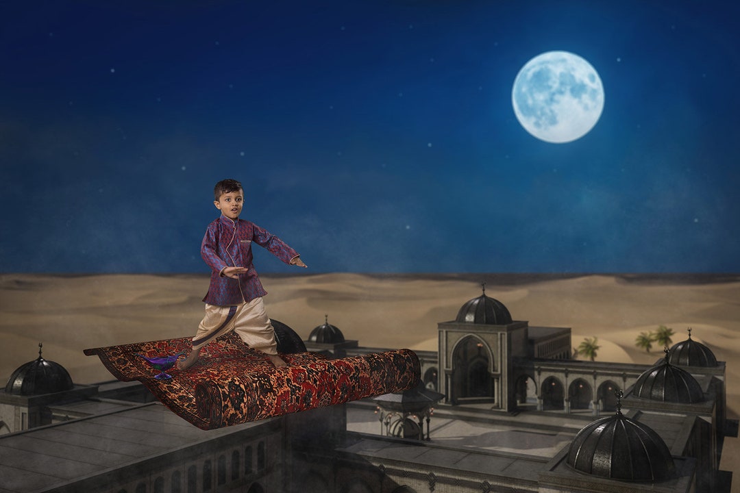 Magic Carpet and Genie Lamp Digital Backdrop for Composite Photography ...
