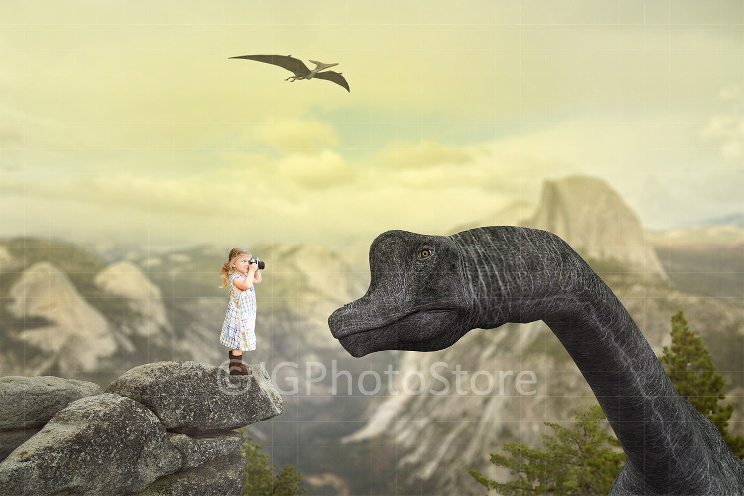 Dinosaur Digital Backdrop Brachiosaurus Friendly Dinosaur - Etsy UK