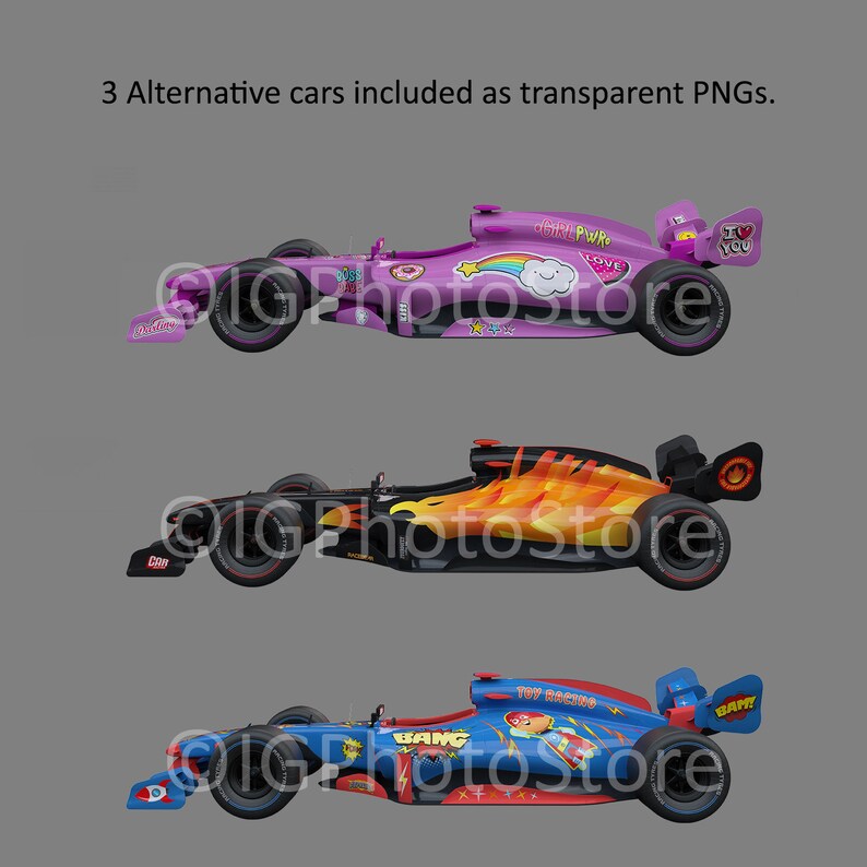 Grand Prix Driver Digital Backdrop Set Racing Car Digital - Etsy