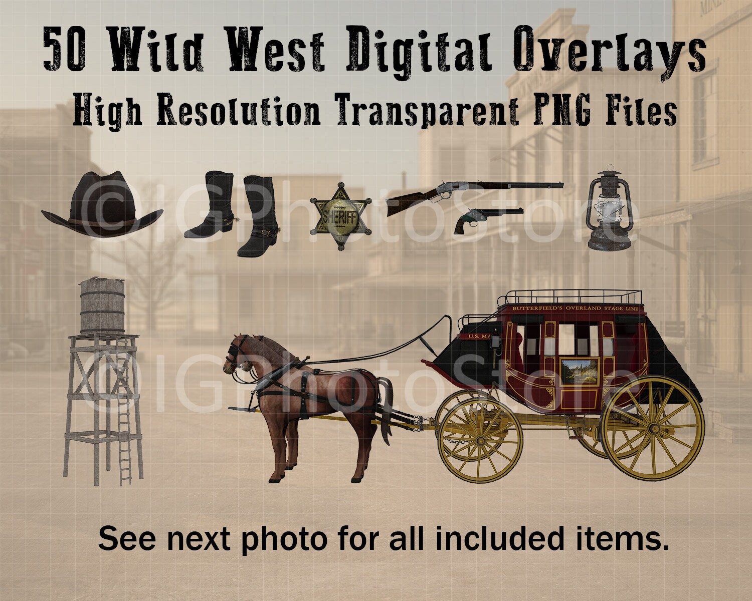 Wild West Digital Overlays Old Western PNG Clip Art Cowboy - Etsy Australia