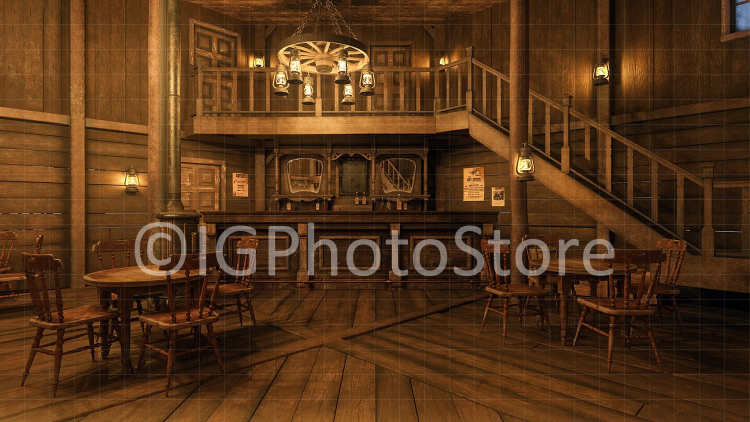 Western Saloon Digital Backdrop, Old Time Western Portrait Background ...