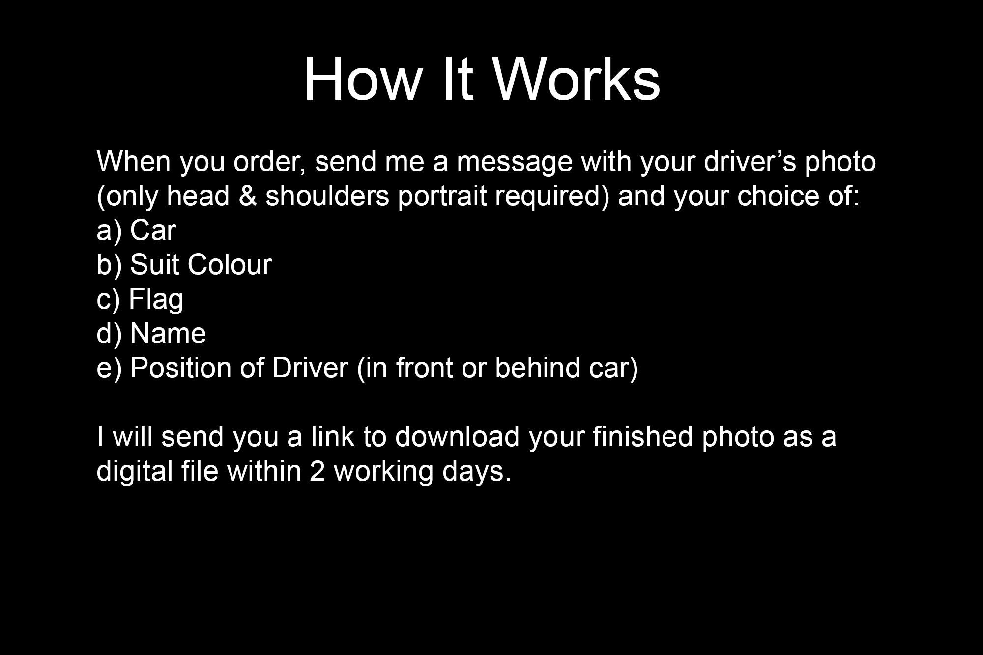 Custom Racing Car Driver Photo Edit, Personalized Motor Racing Portrait ...