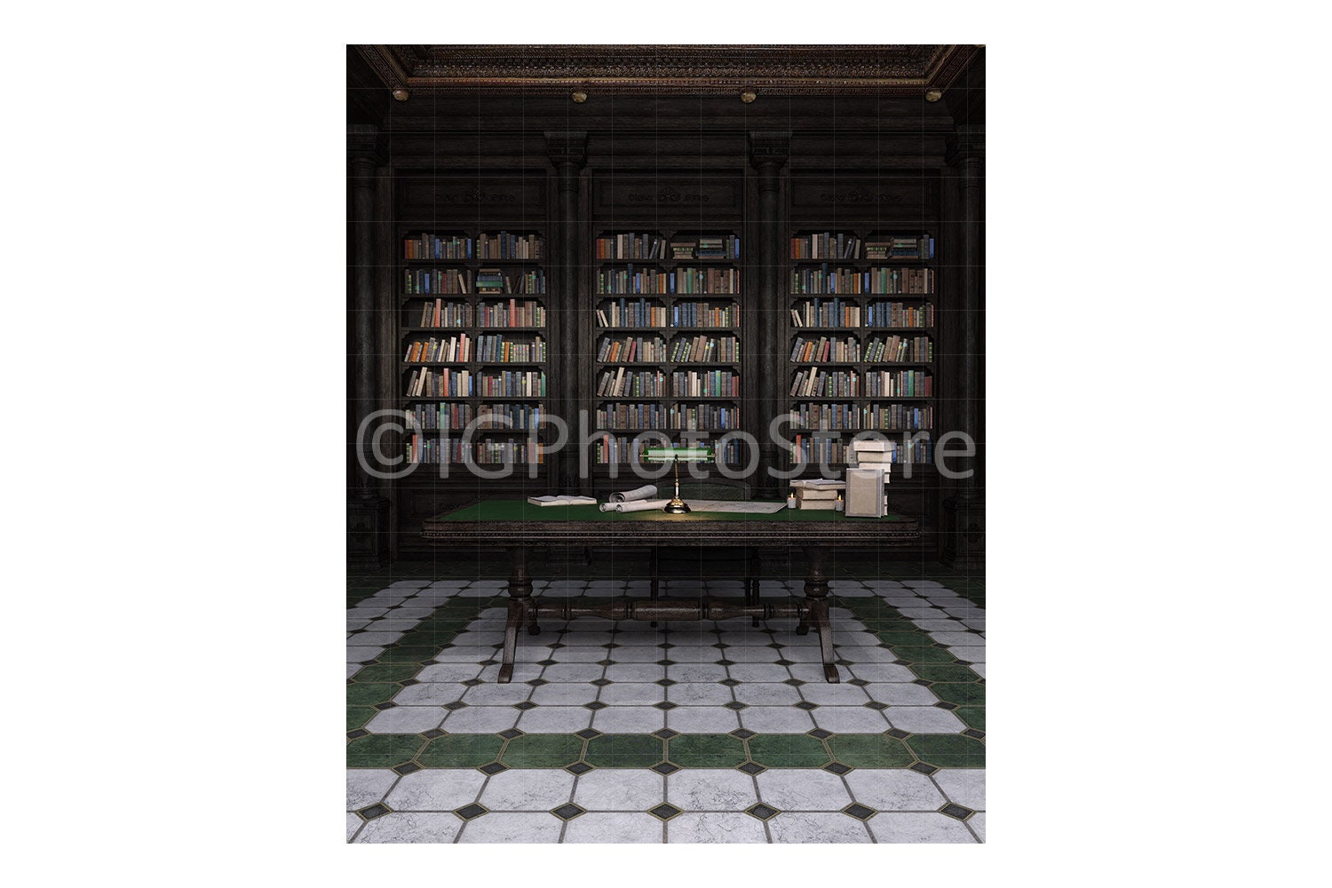 Printable Library Backdrop Photo Studio Background Printable | Etsy