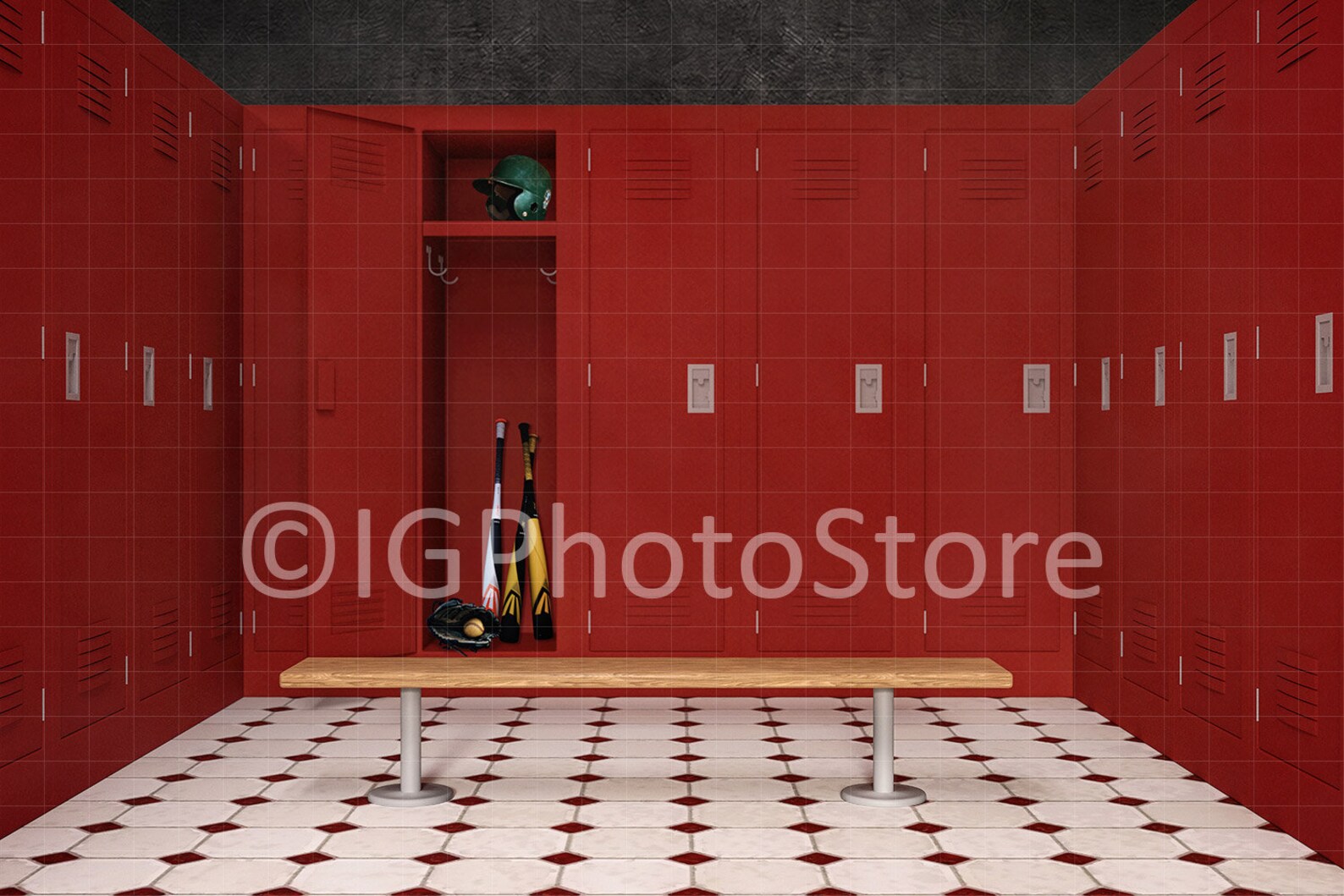 Baseball Locker Room Digital Backdrop Baseball Portrait - Etsy