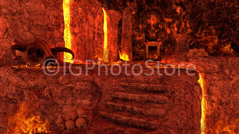 Hellscape Digital Backdrop for Cosplay Composite Photography - Etsy