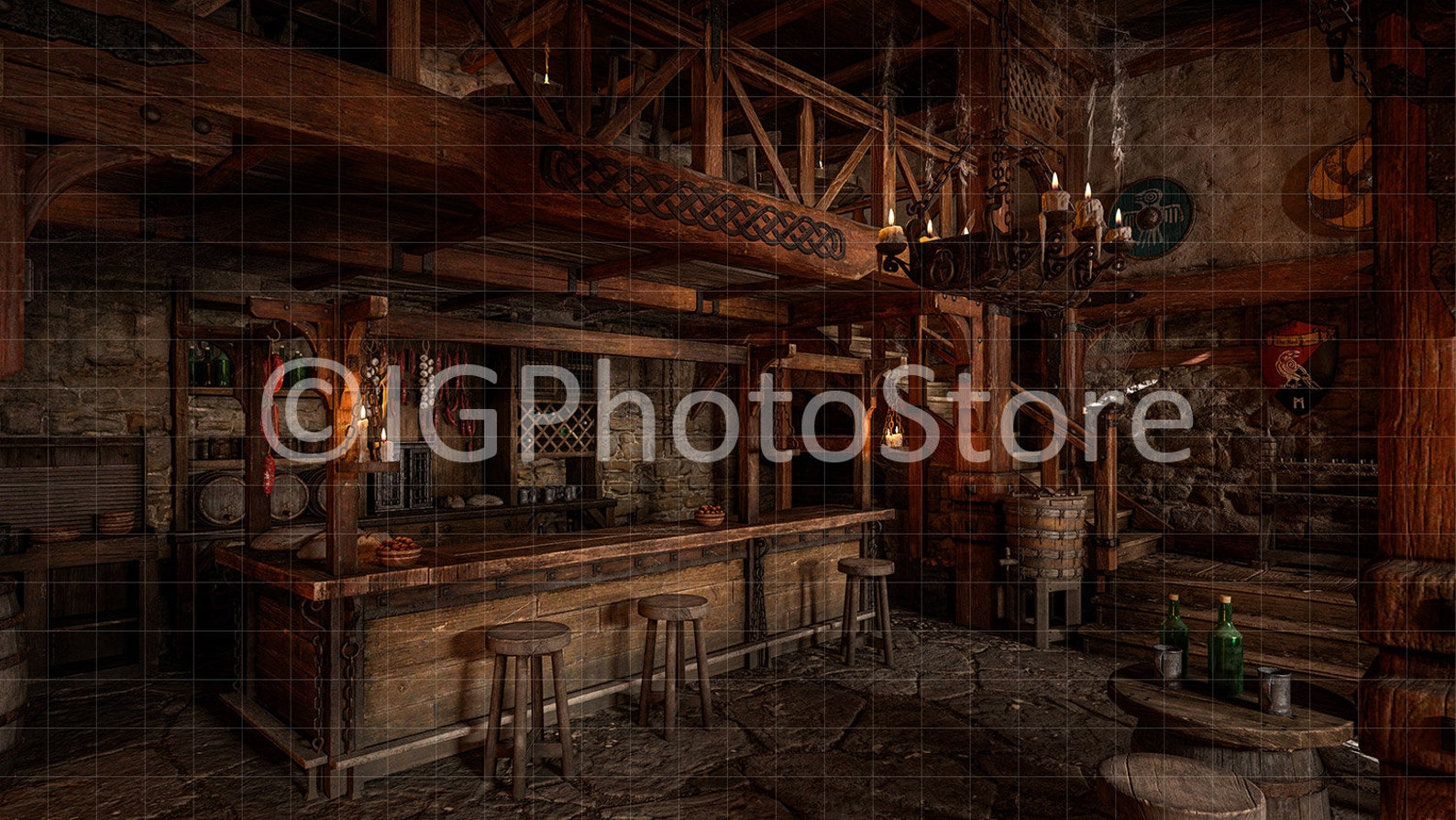 Fantasy Medieval Tavern Digital Backgrounds 5 Medieval Inn - Etsy UK