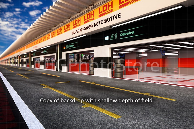 Racing Car Pit Lane Digital Backdrop Bundle Motor Race Track | Etsy