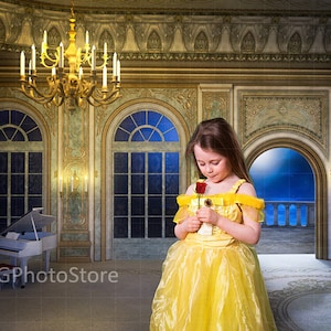 Beauty Backdrop, Belle and the Beast Background, Ballroom Digital ...
