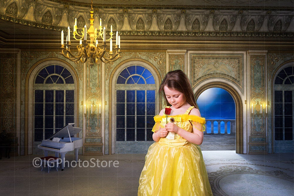 Beauty Backdrop Belle and the Beast Background Ballroom | Etsy