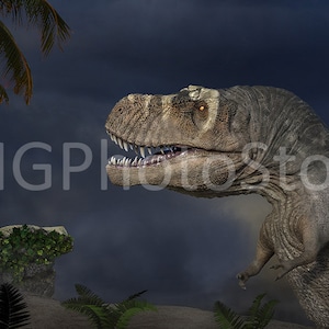 T-rex Digital Backdrop, Dinosaur Digital Background, Photoshop Backdrop ...