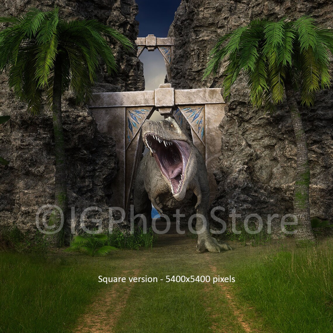 Dinosaur Digital Backdrop T-rex Digital Background - Etsy