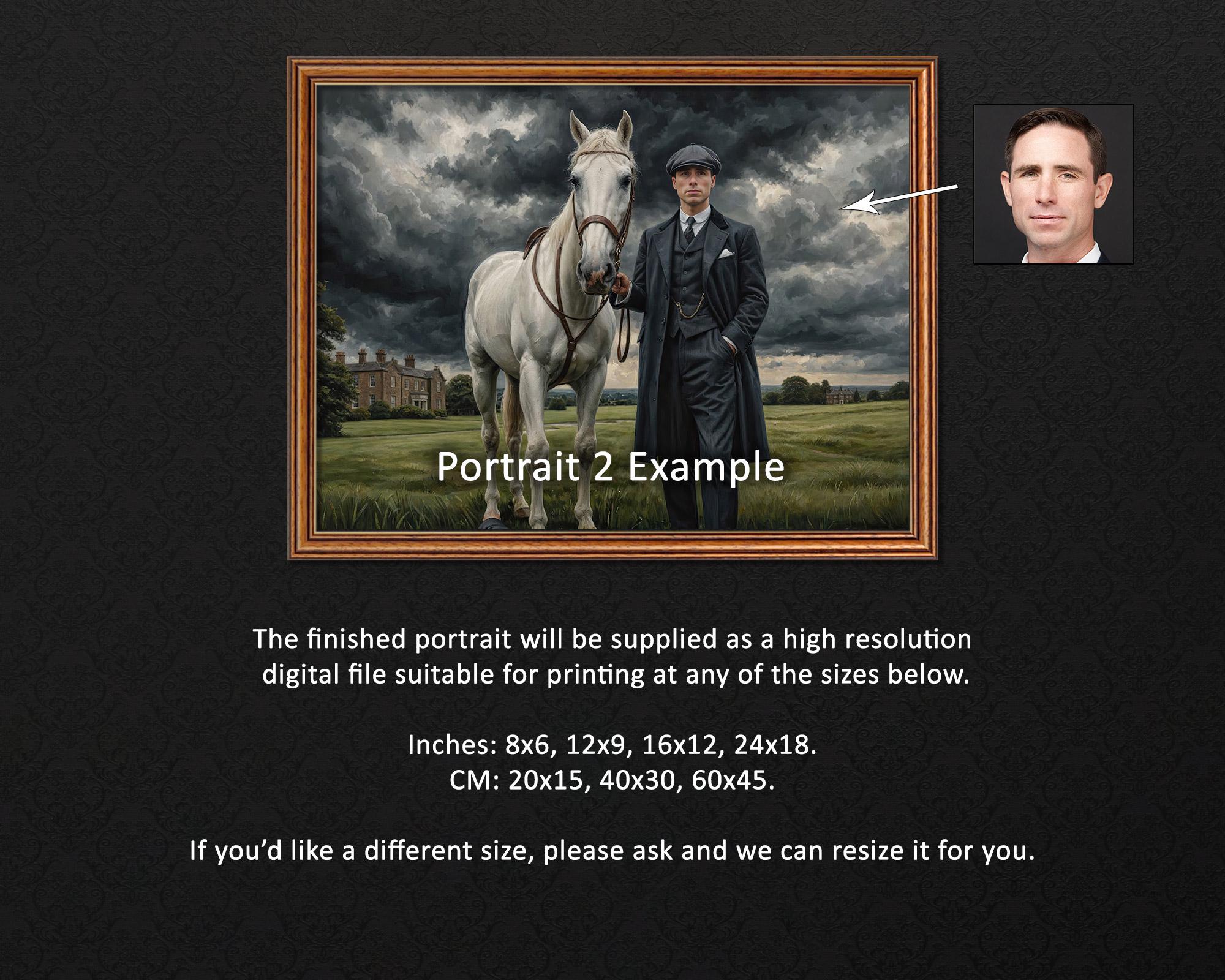 Custom 1920s British Gangster Portrait From Photo, Gift for Him ...