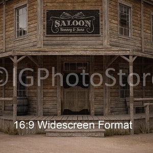 Old Wild West Town Digital Background, Vintage Western Street Backdrop ...