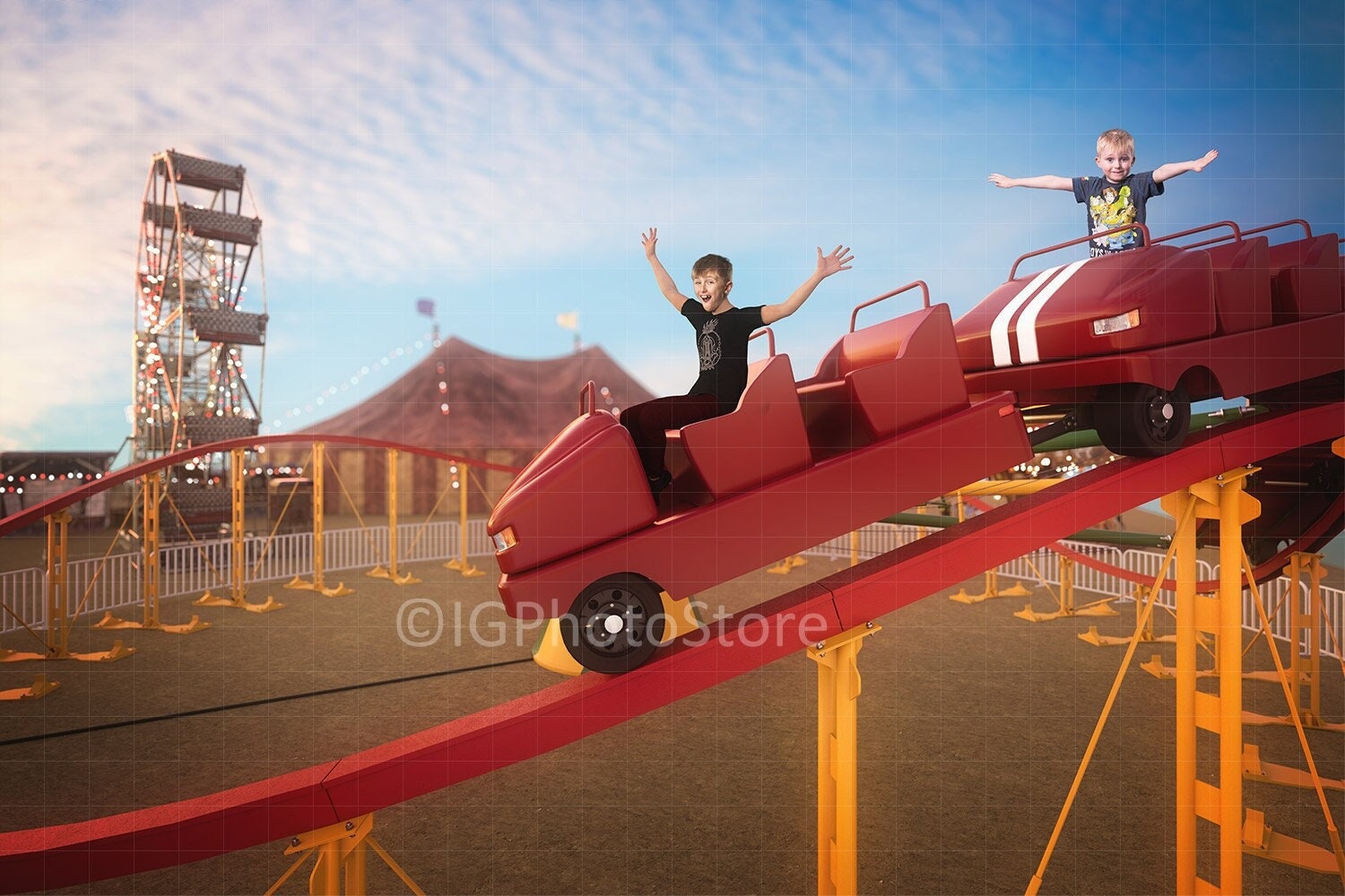 Empty Roller Coaster Cart