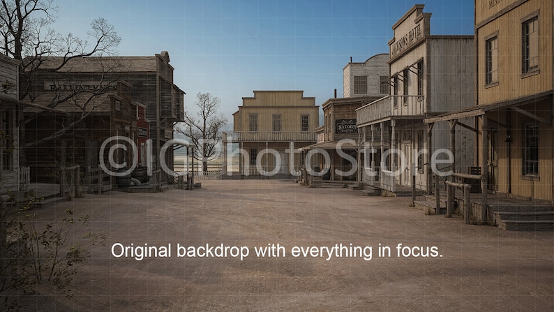 Wild West Town Digital Backdrop, Old Western Street, Cowboy Background ...