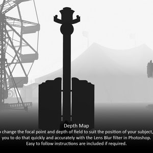 Fun Fair Strongman Game Digital Backdrop, Carnival Strength Tester ...