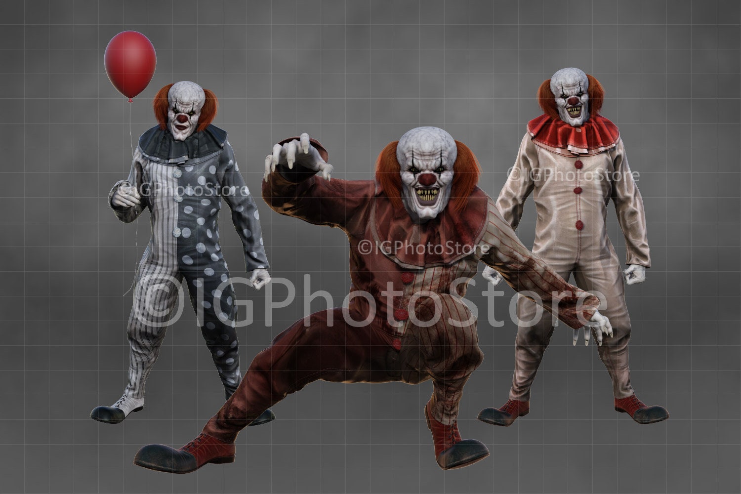 10 Evil Clown Overlays Halloween Overlay for Digital - Etsy Australia