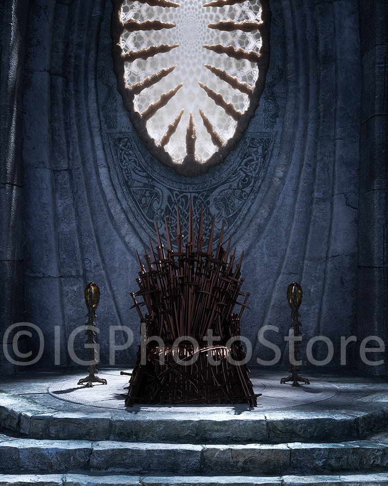 Iron Throne Digital Backdrop Medieval Fantasy Throne Room | Etsy UK