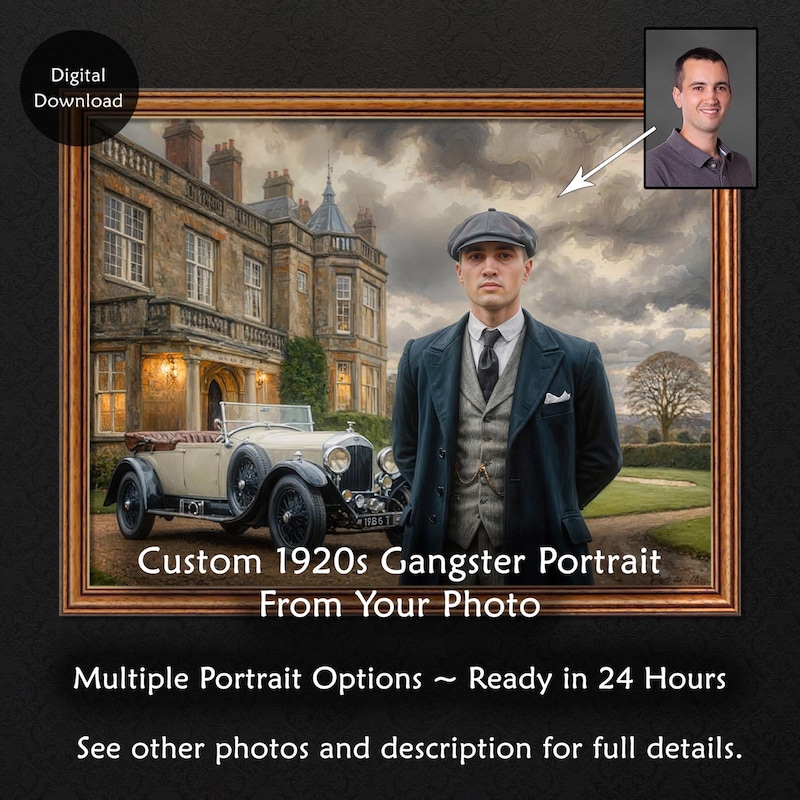 1920s Custom Portrait - Etsy UK