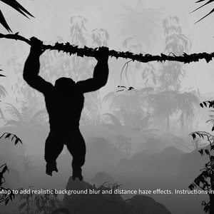 Monkey Swing Digital Backdrop, Chimpanzee Jungle Digital Background ...