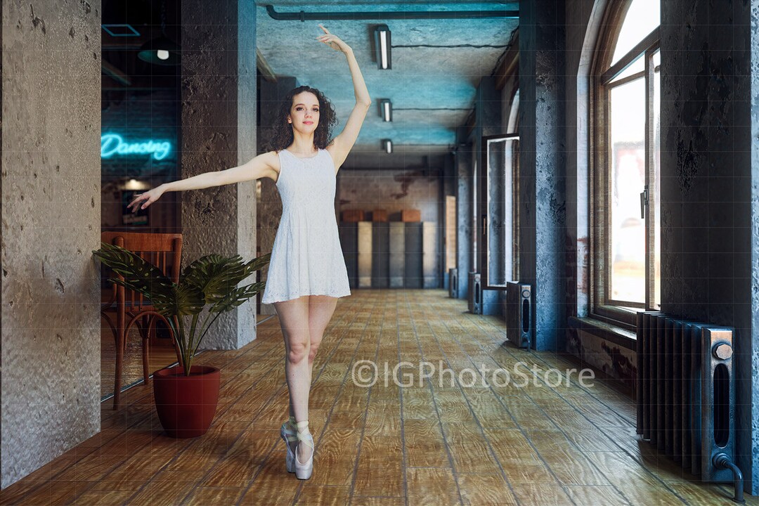 Ballet Studio Digital Backdrop, Dance Hall Digital Background for ...