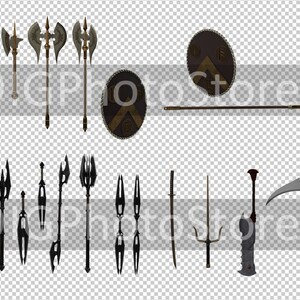 Fantasy Weapon Digital Overlays, Medieval Weapons PNG Clipart, Photo ...