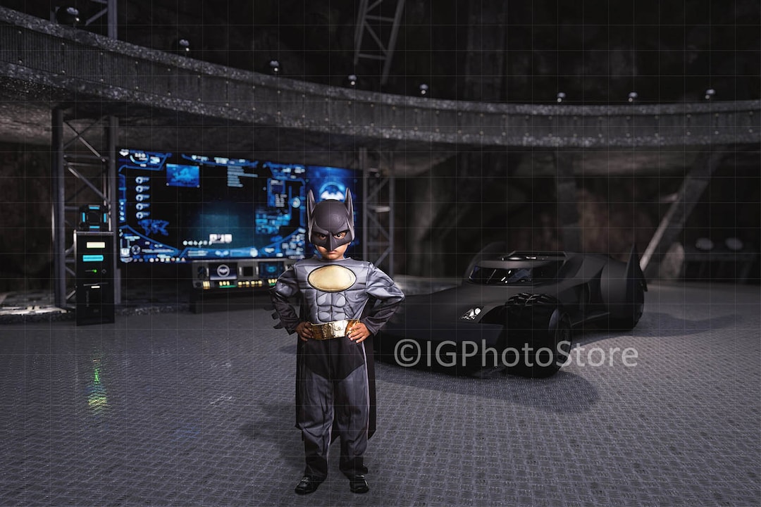 Superhero Underground Base Background, Bat Cave Digital Backdrop ...
