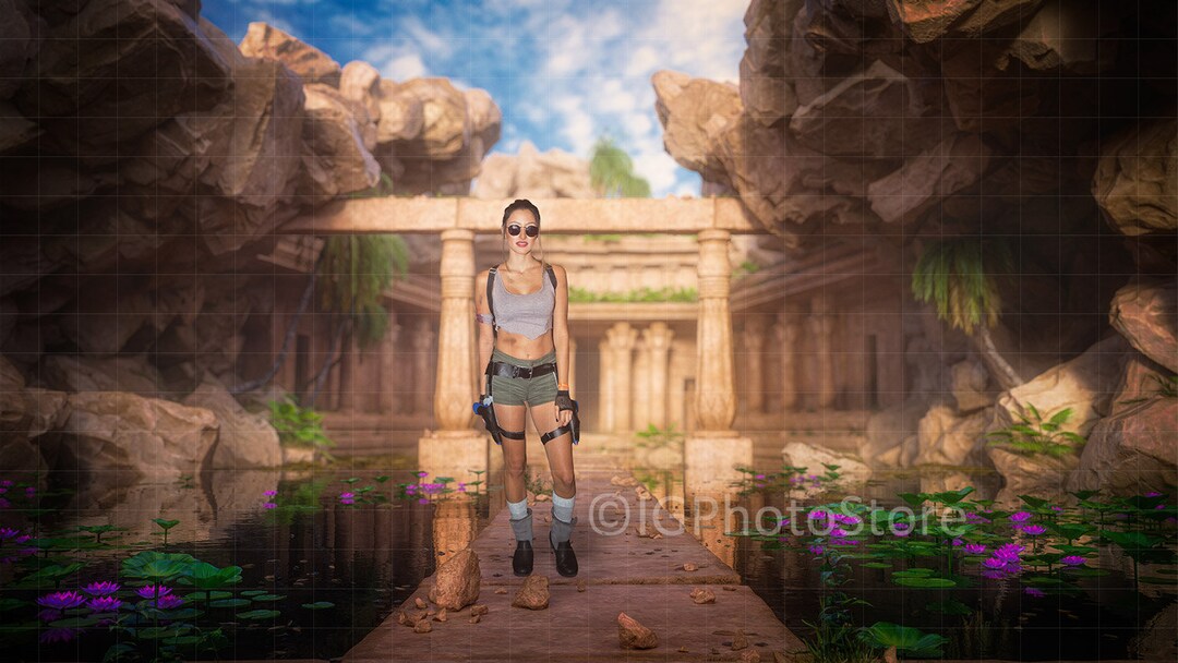 Fantasy Cosplay Digital Background, Ancient Temple or Tomb Digital ...