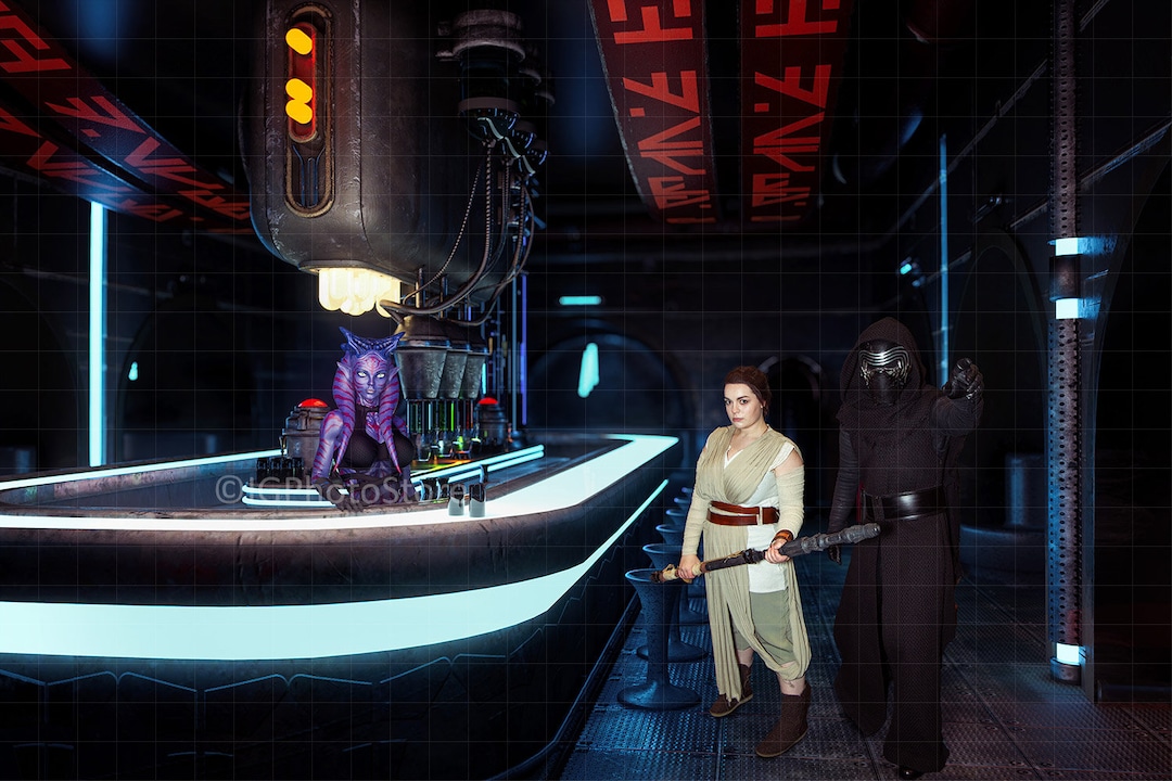 Alien Sci-fi Bar Digital Backdrop, Futuristic Cyberpunk Cosplay Photo ...