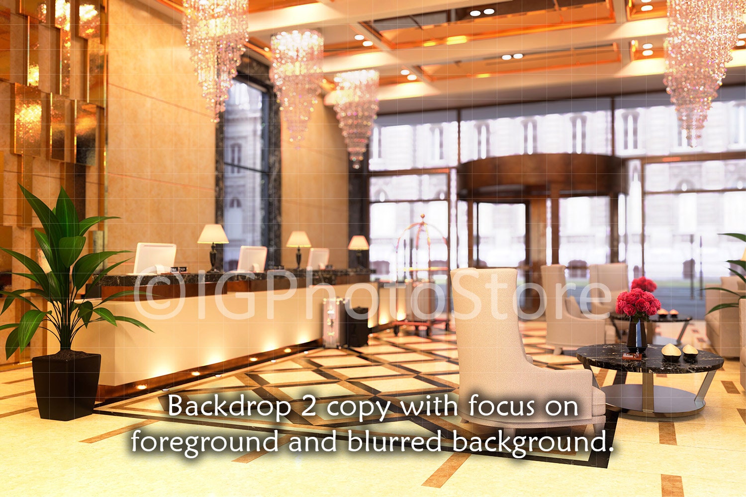 2 Hotel Lobby Digital Backdrops Fancy City Hotel Lobby - Etsy
