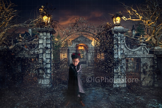 Spooky Cemetery Gate