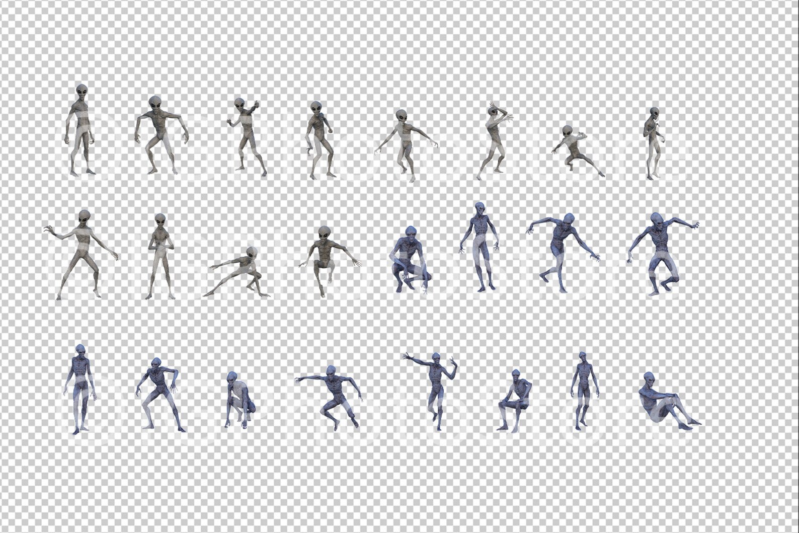 Alien Digital Overlays 24 Photo Realistic Transparent PNG | Etsy