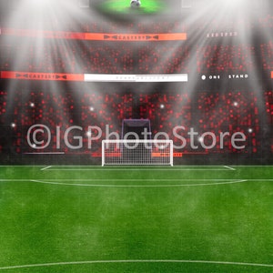 3 Football Stadium Digital Backdrops, Soccer Digital Background ...