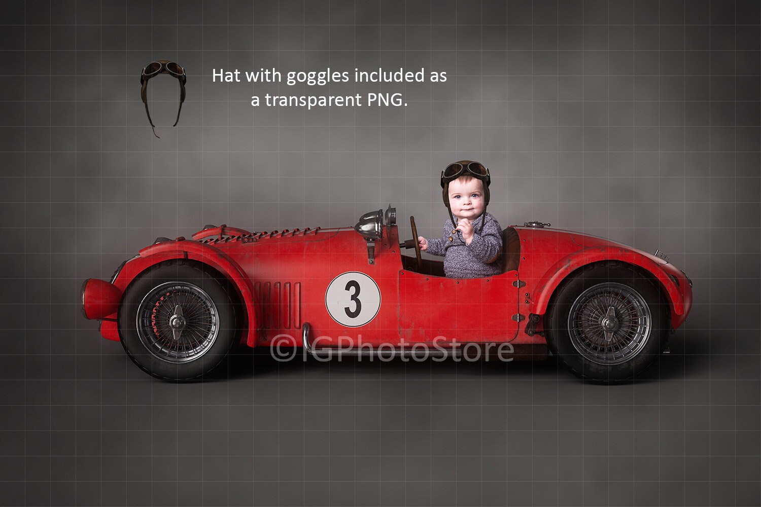 Vintage Racing Car Digital Backdrop, Newborn Digital Background ...